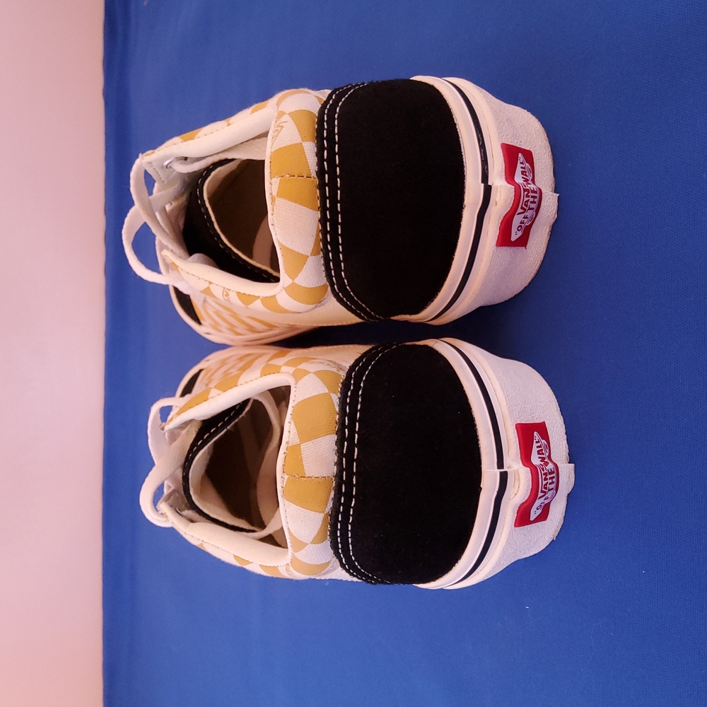 Vans Yellow/White Checkered Unisex Shoes - Gem